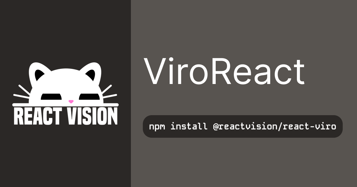 Official Home of ViroReact - Build Cross-Platform AR adn VR apps with React Native and Expo